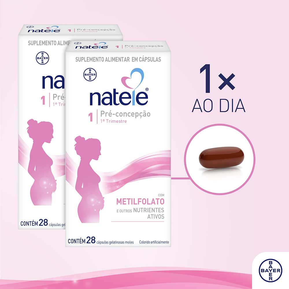 Natele Pré-Concepção Bayer 56 Cápsulas Gelatinosas Moles - Drogaria Sao ...