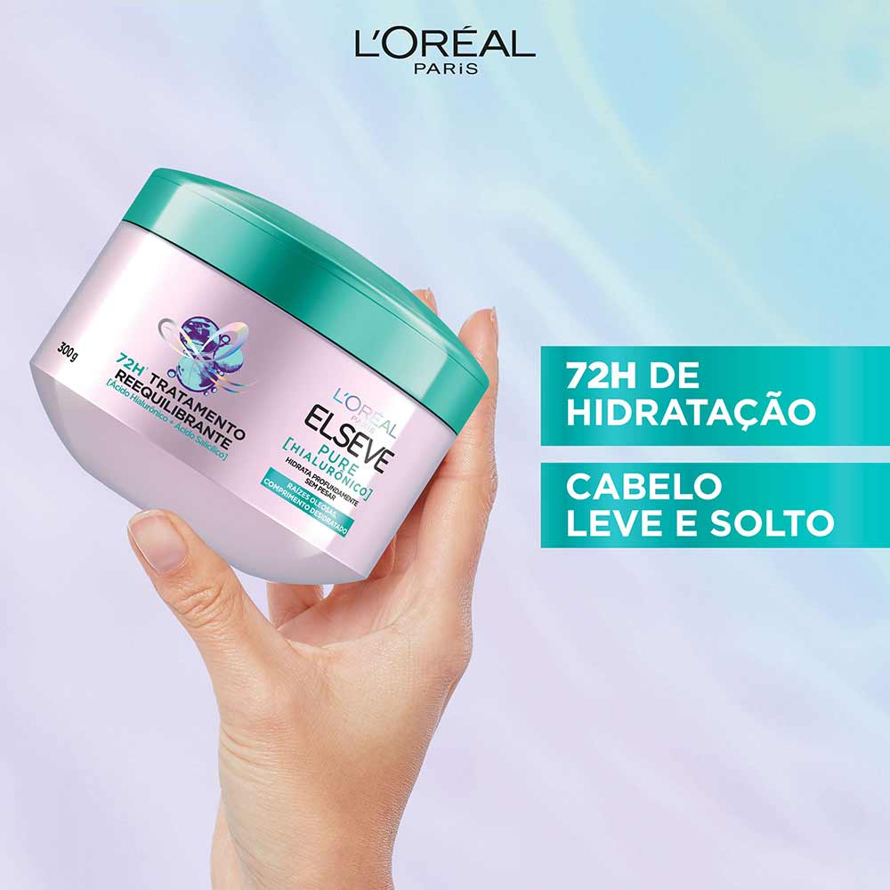 Creme de Tratamento Capilar L'Oréal Paris Elseve Pure Hialurônico 300g ...
