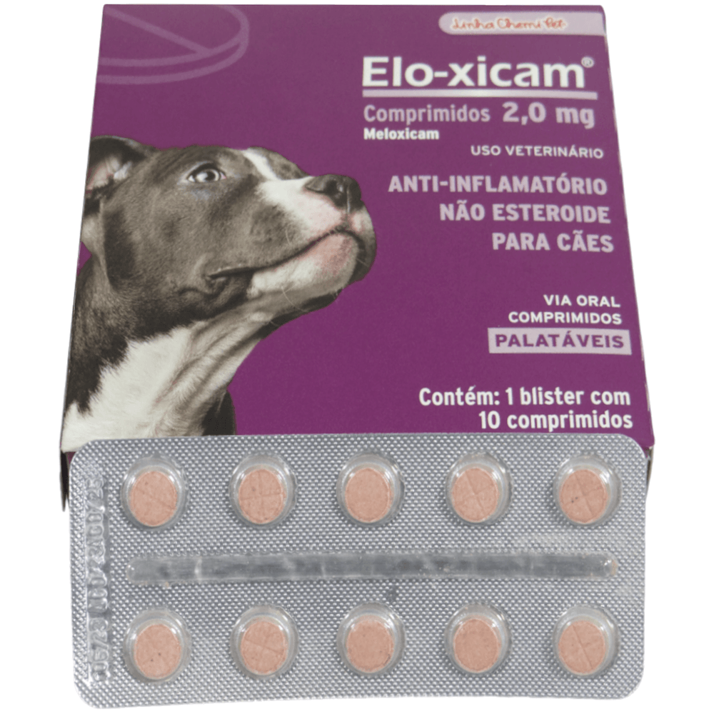 Elo-xicam 2,0mg Com 10 Comprimidos Para Cães Chemitec Kit Com 2 ...