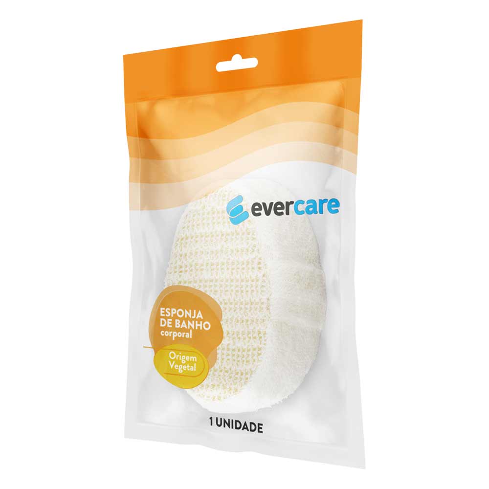 Esponja Para Banho Ever Care Almofadada Orgânica 1 Unidade - Drogaria ...