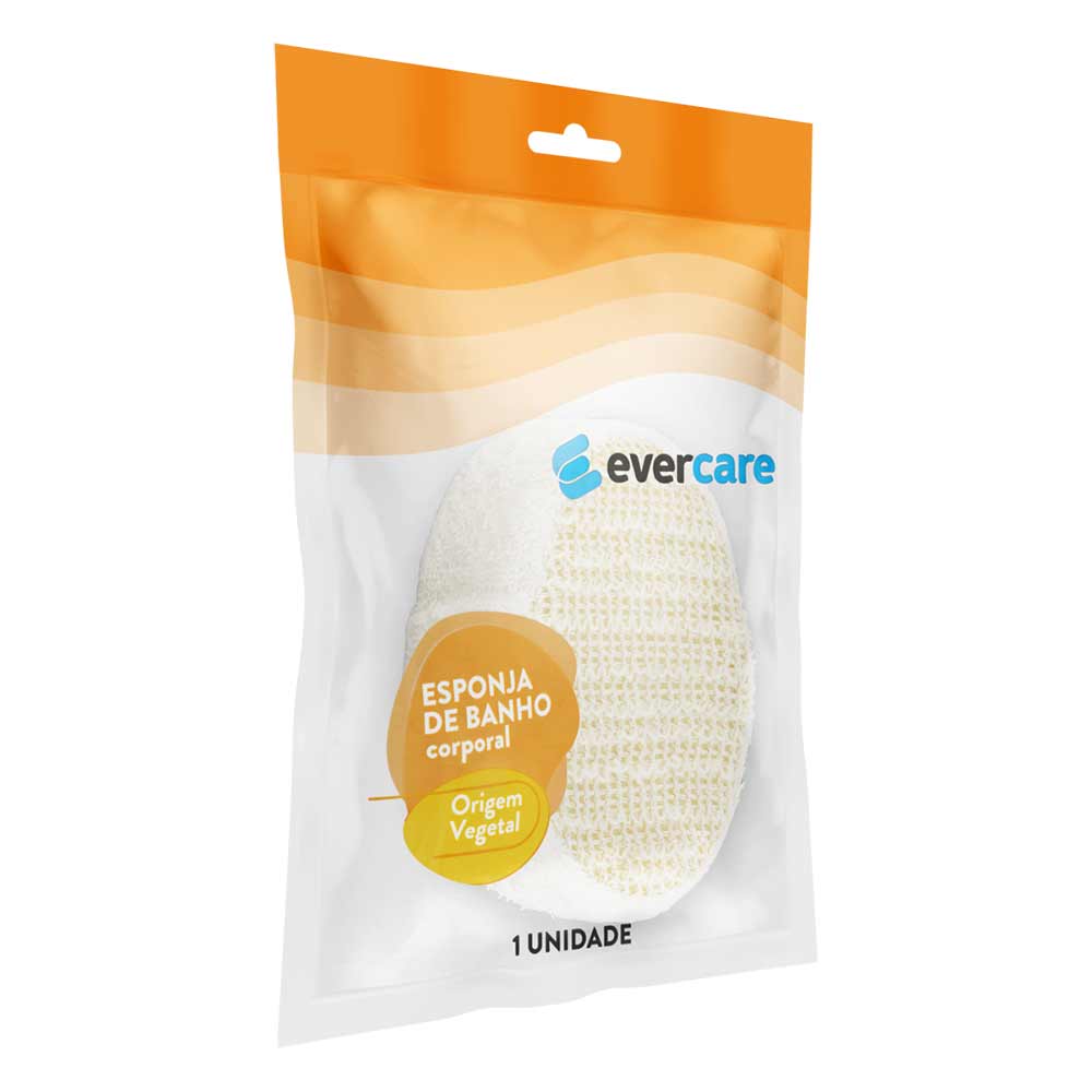Esponja Para Banho Ever Care Almofadada Orgânica 1 Unidade - Drogaria ...