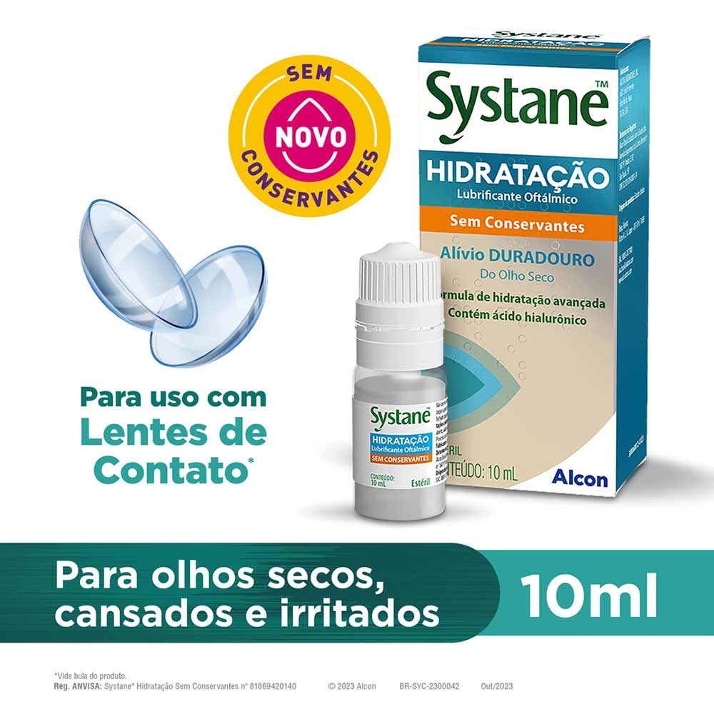 Colírio Lubrificante Oftálmico Estéril Systane Hidratação 10ml ...