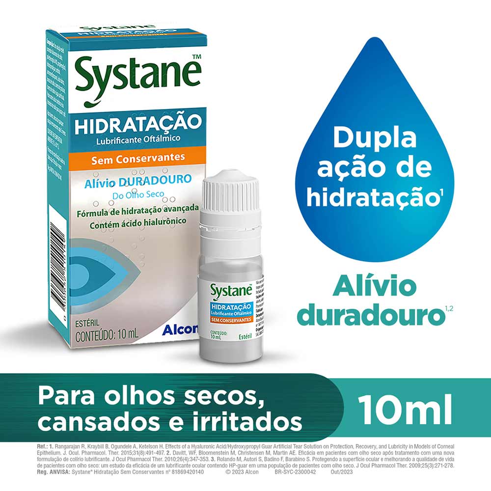 Colírio Lubrificante Oftálmico Estéril Systane Hidratação 10ml ...